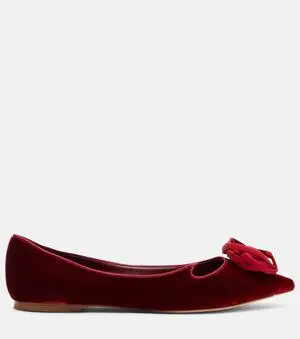 ROGER VIVIER Rose Ballet Flats - Red