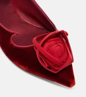 ROGER VIVIER Rose Ballet Flats - Red