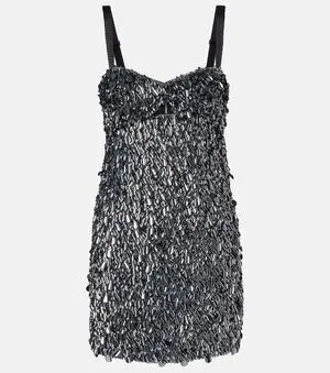 Dolce & Gabbana Sequined Minidress - Silver