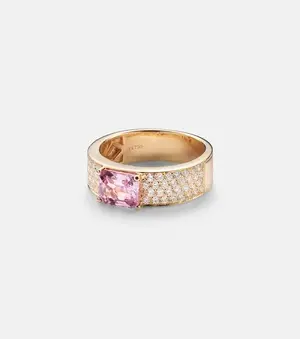 ANITA KO 18kt Yellow Ring With Sapphire And Diamonds - Gold