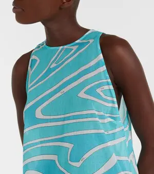 Emilio Pucci Labirinto Cotton Gauze Maxi Dress