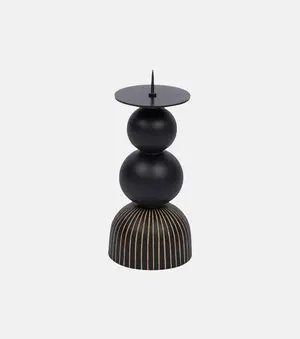 ZANAT Aurora Large Wood Candle Holder Ludovica And Roberto Palomba - Black