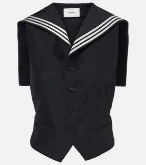 Coperni Striped Vest - Black