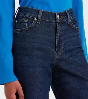 7 For All Mankind Lotta High-rise Wide-leg Jeans