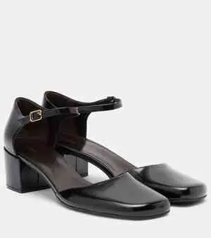 THE ROW Penelope Leather Pumps - Black