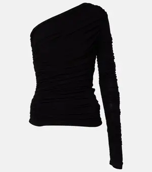 AGOLDE Annette Asymmetrical Ruched Top