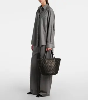 THE ROW Sisal Woven Leather Tote
