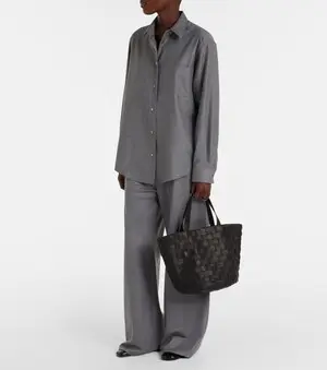 THE ROW Sisal Woven Leather Tote