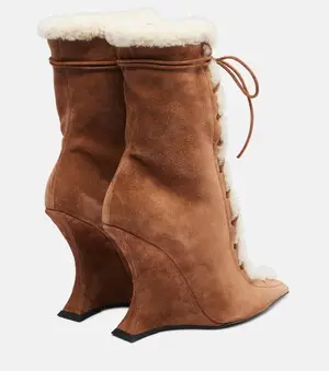 Paris Texas Nina 105 Suede Wedge Boots