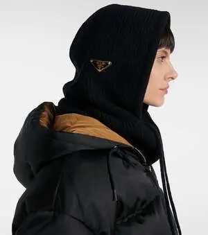 Prada Ribbed-knit Wool And Cashmere Ski Mask