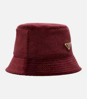 Prada Cotton Corduroy Bucket Hat