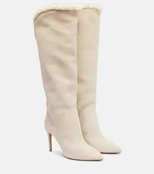 Paris Texas Gaia 85 Suede Knee-high Boots