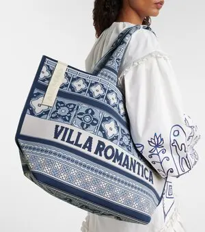 ALEMAIS Alémais Villa Romantica Maxi Tote Bag - Blue