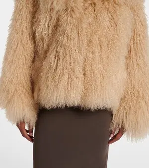 Magda Butrym Shearling Hooded Jacket