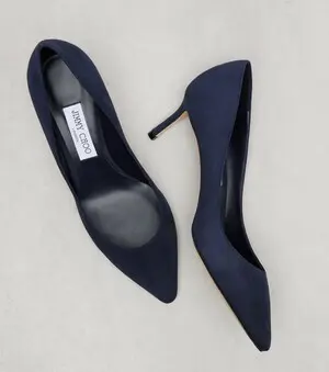 JIMMY CHOO Romy 60 Suede Pointed Toe Pumps - Blue
