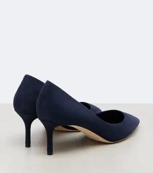 JIMMY CHOO Romy 60 Suede Pointed Toe Pumps - Blue