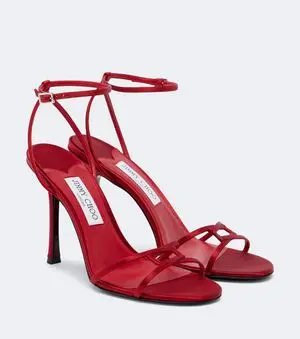 JIMMY CHOO Ruby Stiletto Sandals - Red