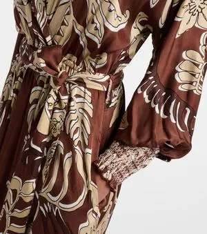 Poupette St Barth Kristen Printed Maxi Dress - Brown