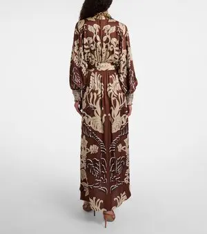 Poupette St Barth Kristen Printed Maxi Dress - Brown