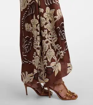 Poupette St Barth Kristen Printed Maxi Dress - Brown