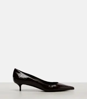 JIMMY CHOO Amelia 35 Croc-effect Leather Pumps