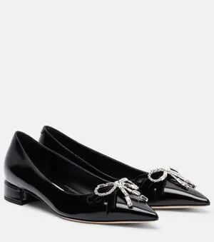 JIMMY CHOO Auria Ballet Flats - Black
