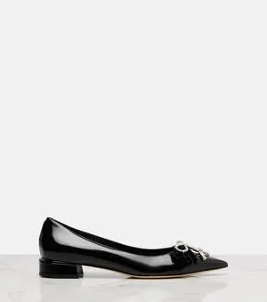 JIMMY CHOO Auria Ballet Flats - Black