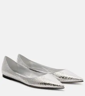 JIMMY CHOO Love Ballet Flats - Silver