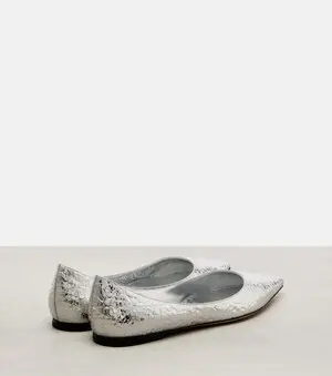 JIMMY CHOO Love Ballet Flats - Silver