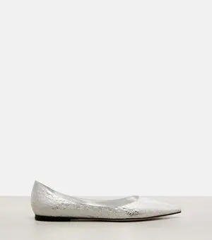 JIMMY CHOO Love Ballet Flats - Silver