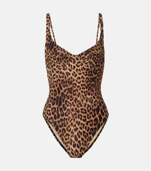Melissa Odabash Mauritius Leopard-print Swimsuit - Multicoloured
