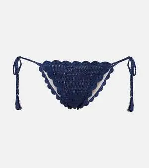 Anna Kosturova Crochet Bikini Bottom - Blue