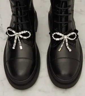 JIMMY CHOO Averi Bow-detail Leather Boots
