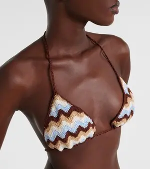 Anna Kosturova Chevron Crochet Bikini Top