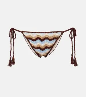 Anna Kosturova Summer Chevron Crochet Bikini Bottom - Multicoloured