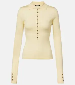 Jacquemus Wool Polo Sweater - Yellow