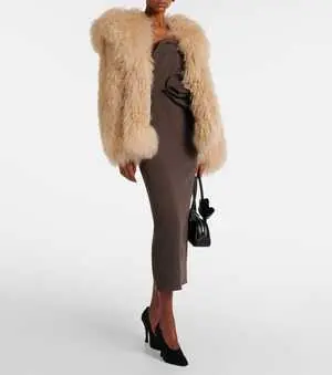 Magda Butrym Shearling Hooded Jacket
