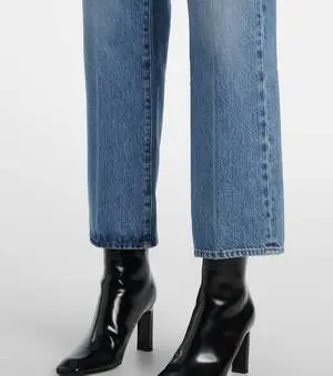 FRAME Vertical Crop Straight Jeans