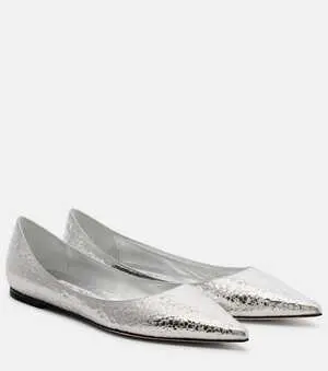 JIMMY CHOO Love Ballet Flats - Silver