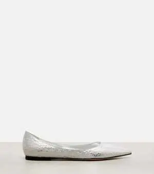 JIMMY CHOO Love Ballet Flats - Silver