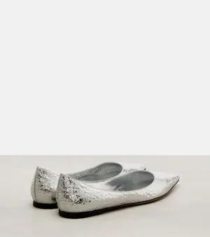 JIMMY CHOO Love Ballet Flats - Silver