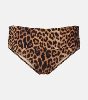 Melissa Odabash Bel Air Leopard-print Bikini Bottom - Brown