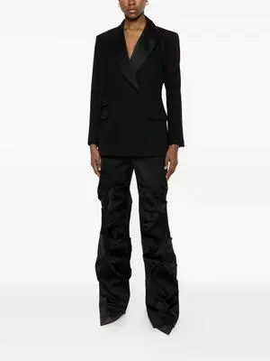 Sandro Satin-lapel Double-breasted Blazer
