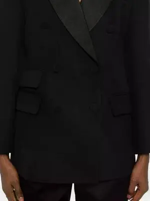 Sandro Satin-lapel Double-breasted Blazer