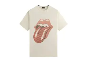 Kith X The Rolling Stones Monogram Tongue Tee Shirt - Sandrift