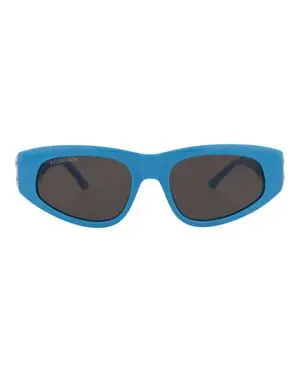 Balenciaga Acetate Cat Eye Sunglasses - Light/blue/silver