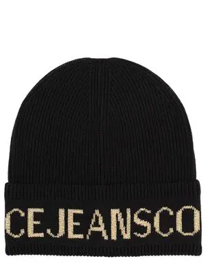 Versace Wool And Acrylic Beanie - Black
