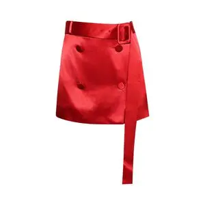 FERRAGAMO Mini Wrap Skirt 'new - Red