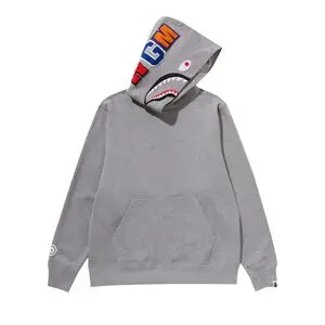 A BATHING APE Shark Pullover Hoodie - Grey