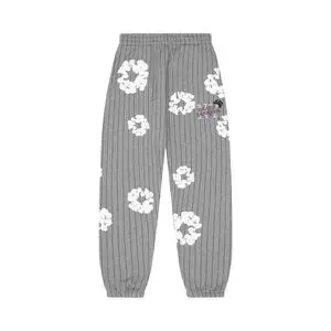 DENIM TEARS Pinstripe Wreath Sweatpants - Grey